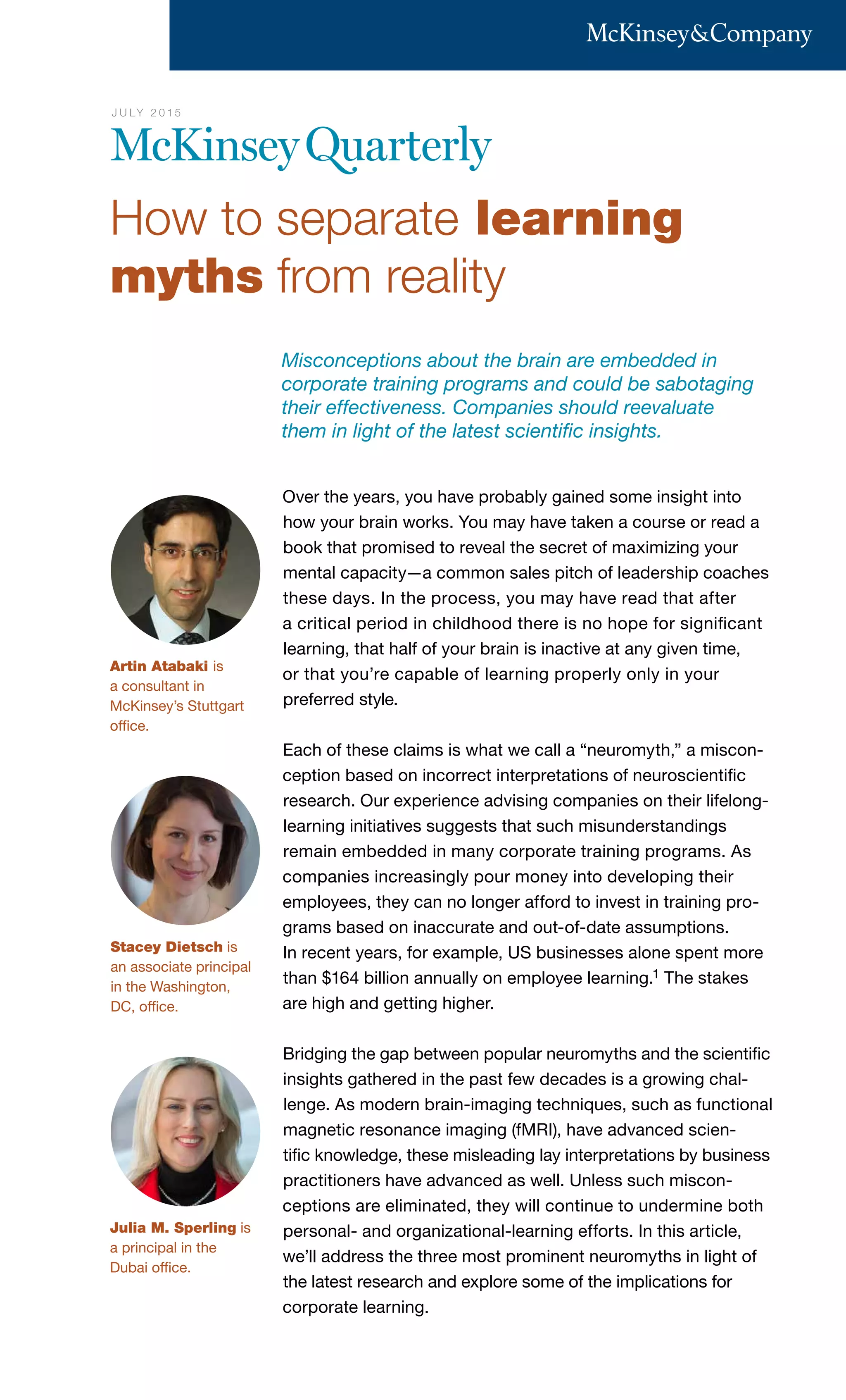 How to separate learning myths from reality | PDF