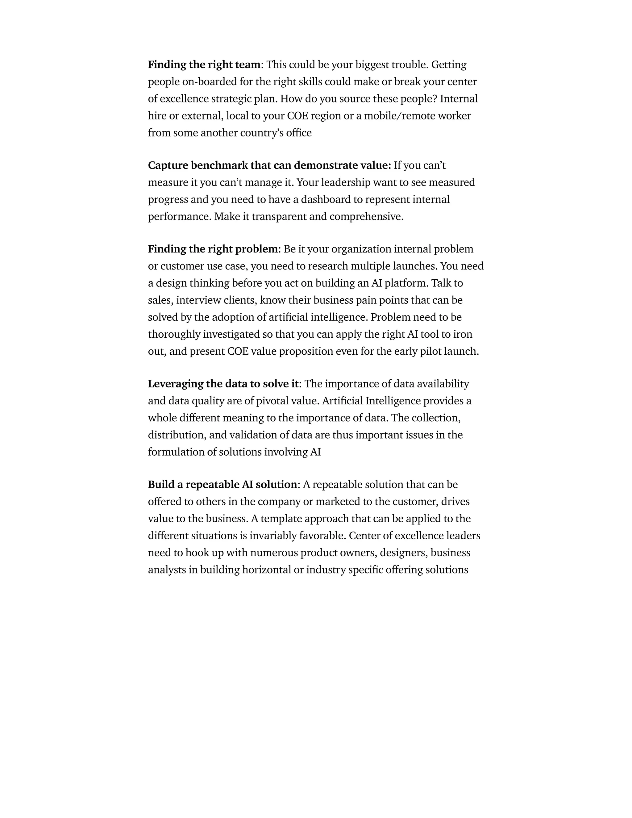 How to set up an artificial intelligence center of excellence in your ...