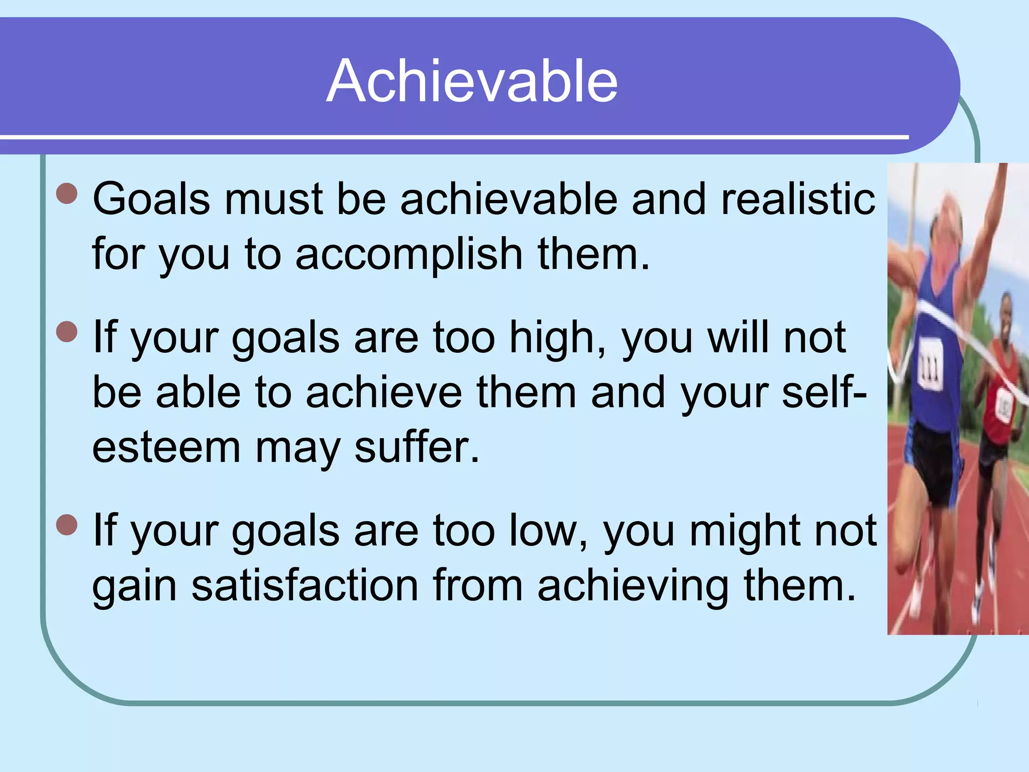 How to set and achieve goals | PPT