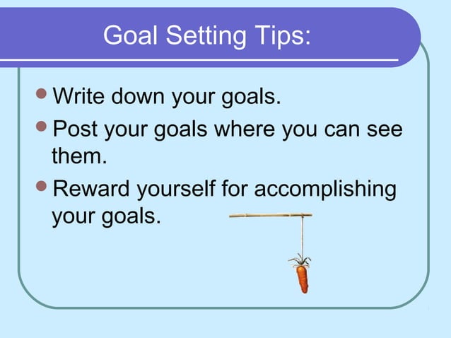 How to set and achieve goals | PPT