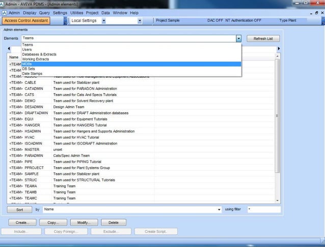 How to set ASL (Access, Stair, Ladder) standard for pdms 12 in Module ...