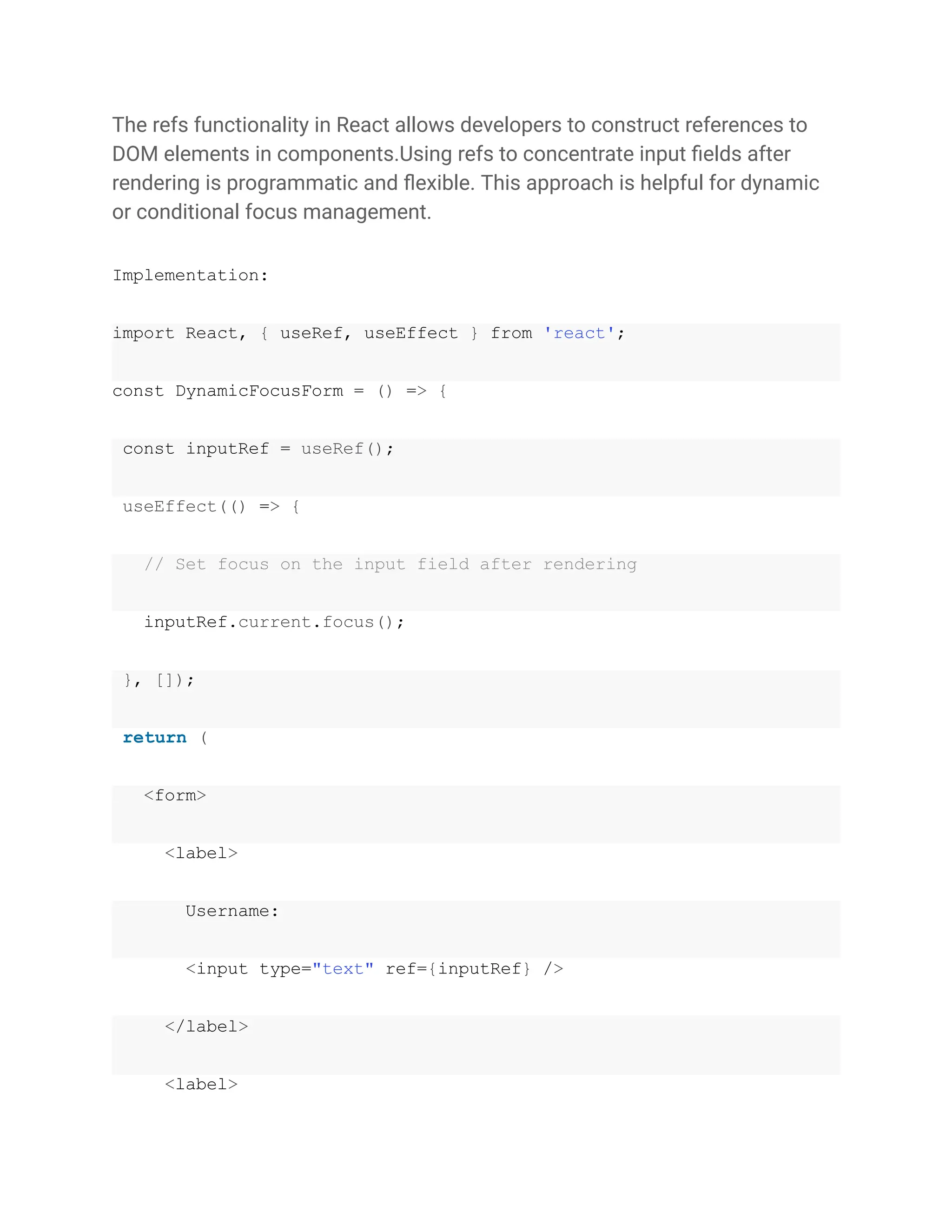 How to set focus on an input field after rendering in ReactJS in 2024_.pdf