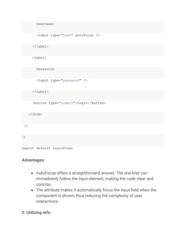 How to set focus on an input field after rendering in ReactJS in 2024_.pdf