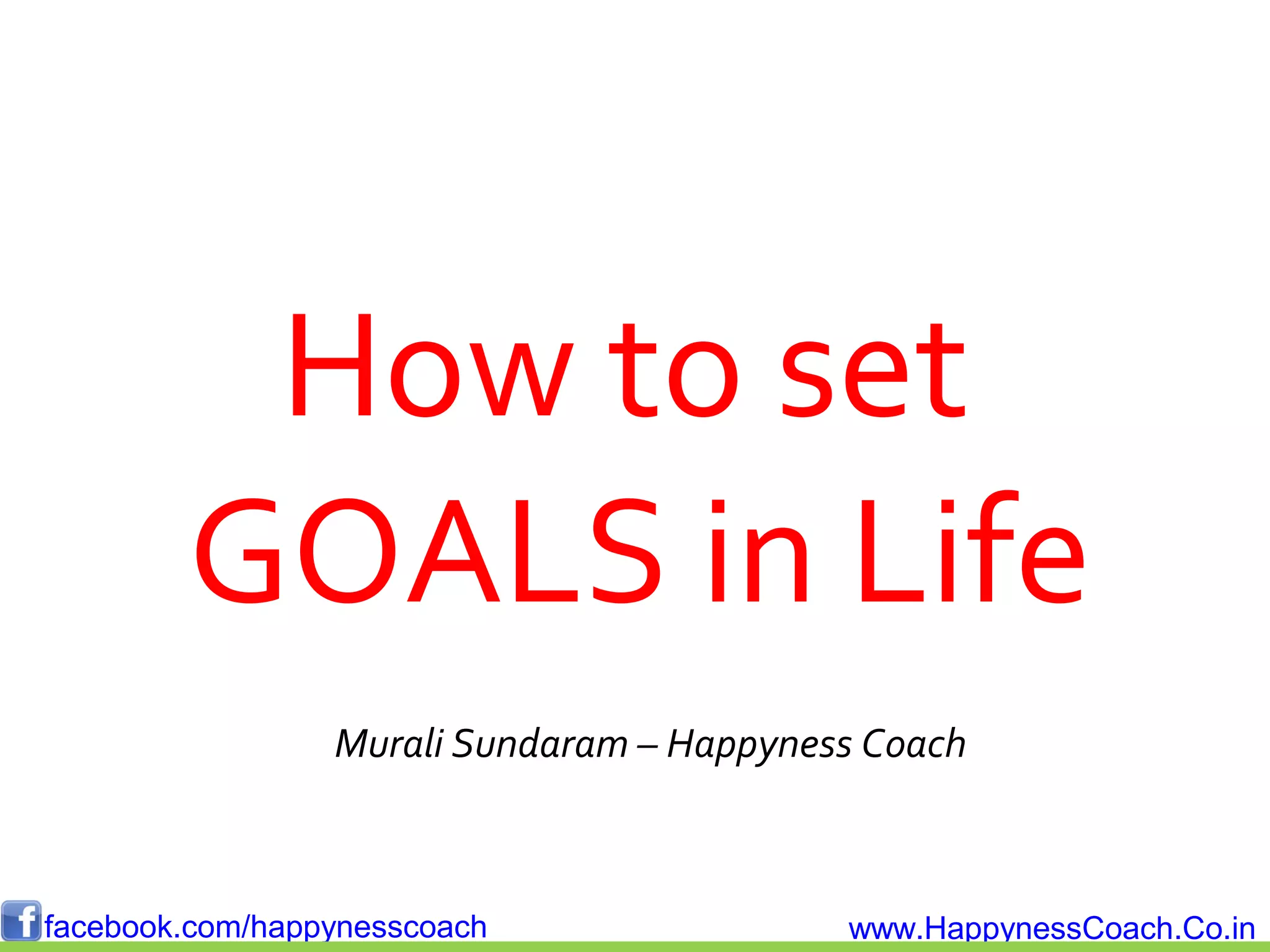 How to set Goals-7 Step Formula | PPT