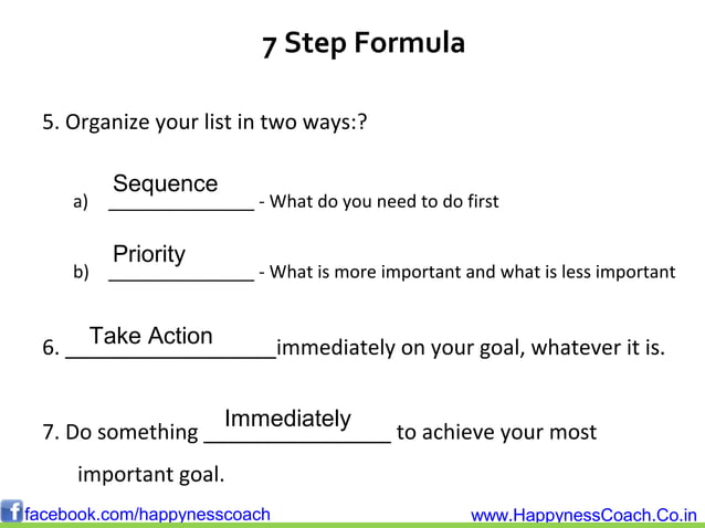 How to set Goals-7 Step Formula | PPT