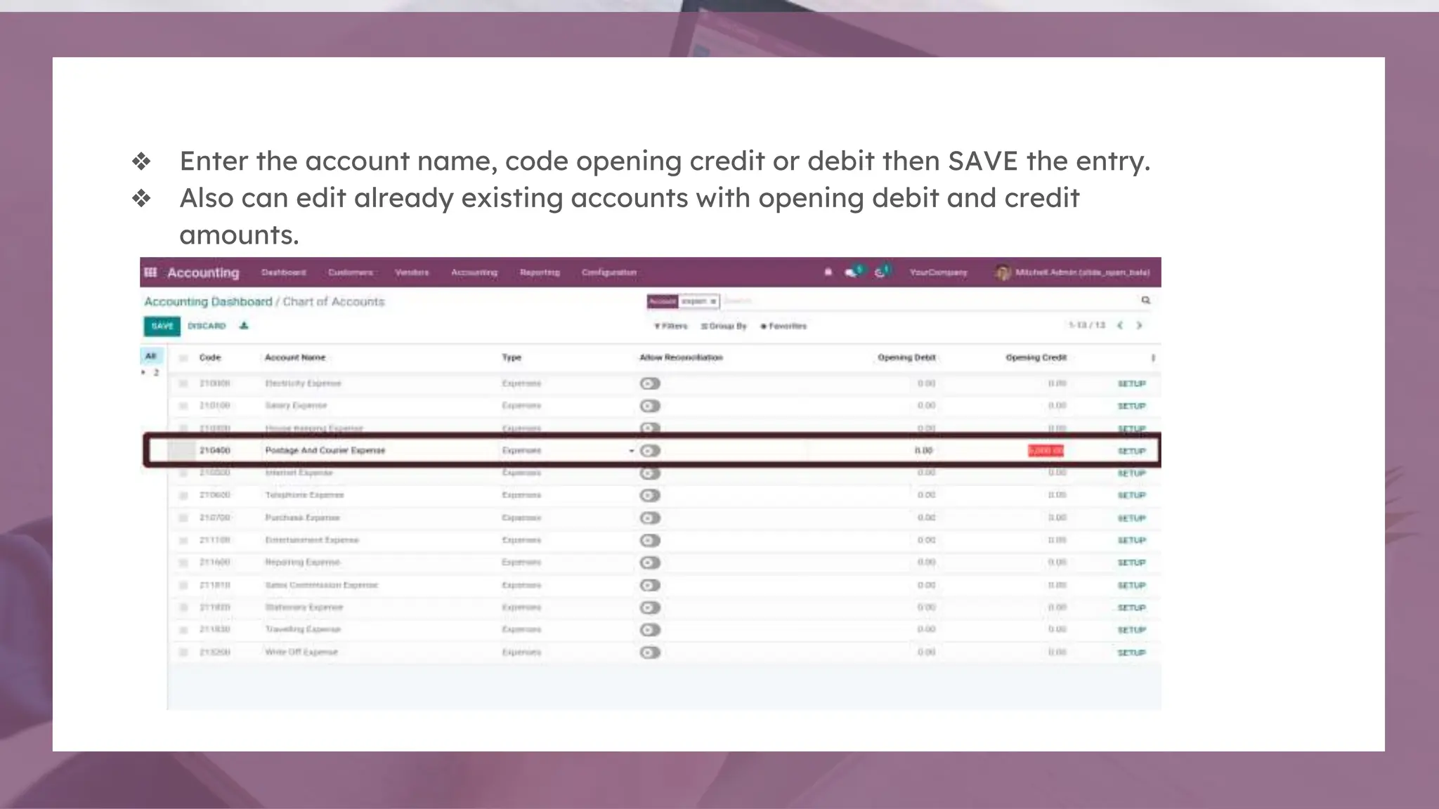 How to set opening balance in odoo 15 (Enterprise) | PPTX