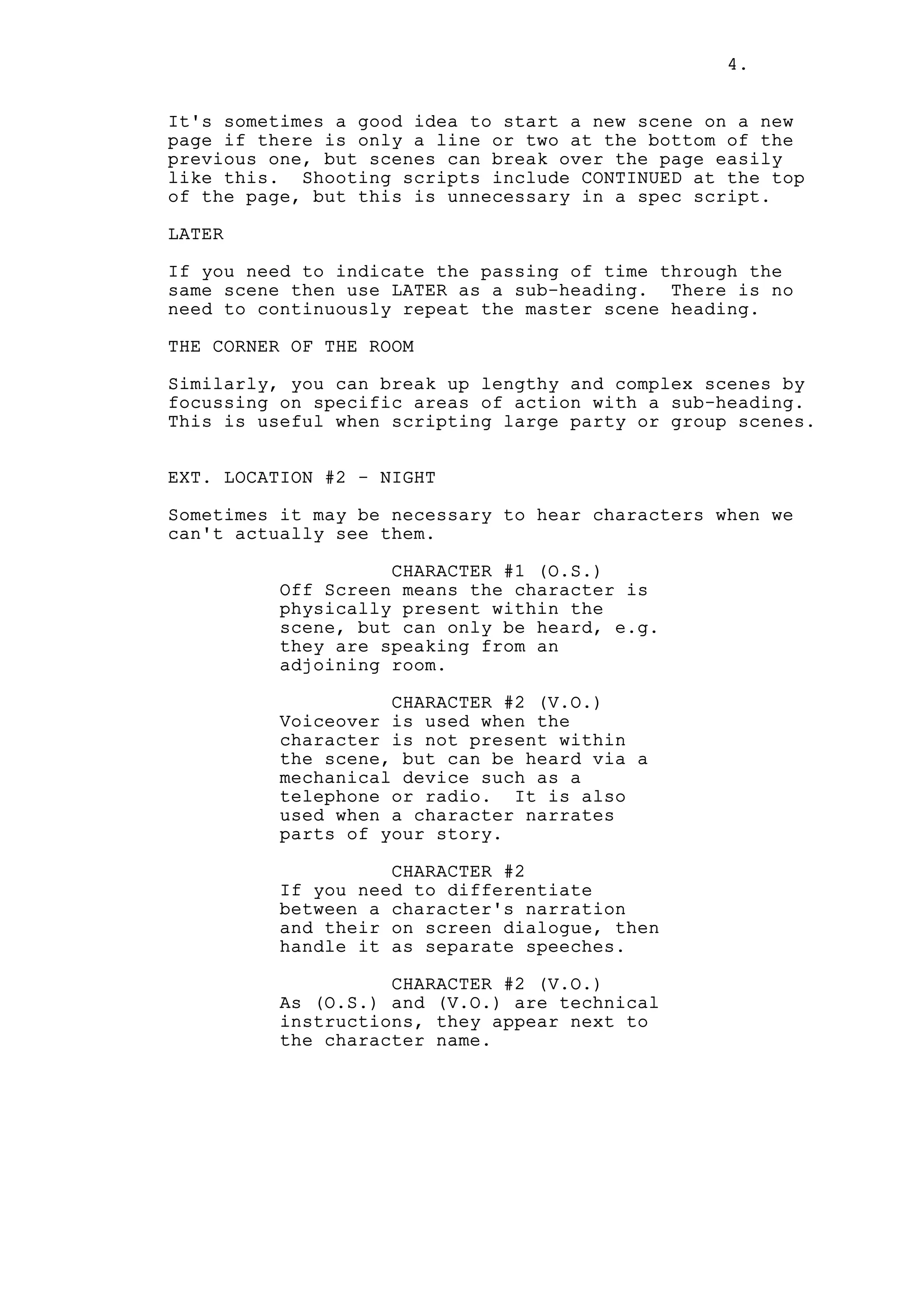 How to set out a Screenplay | PDF