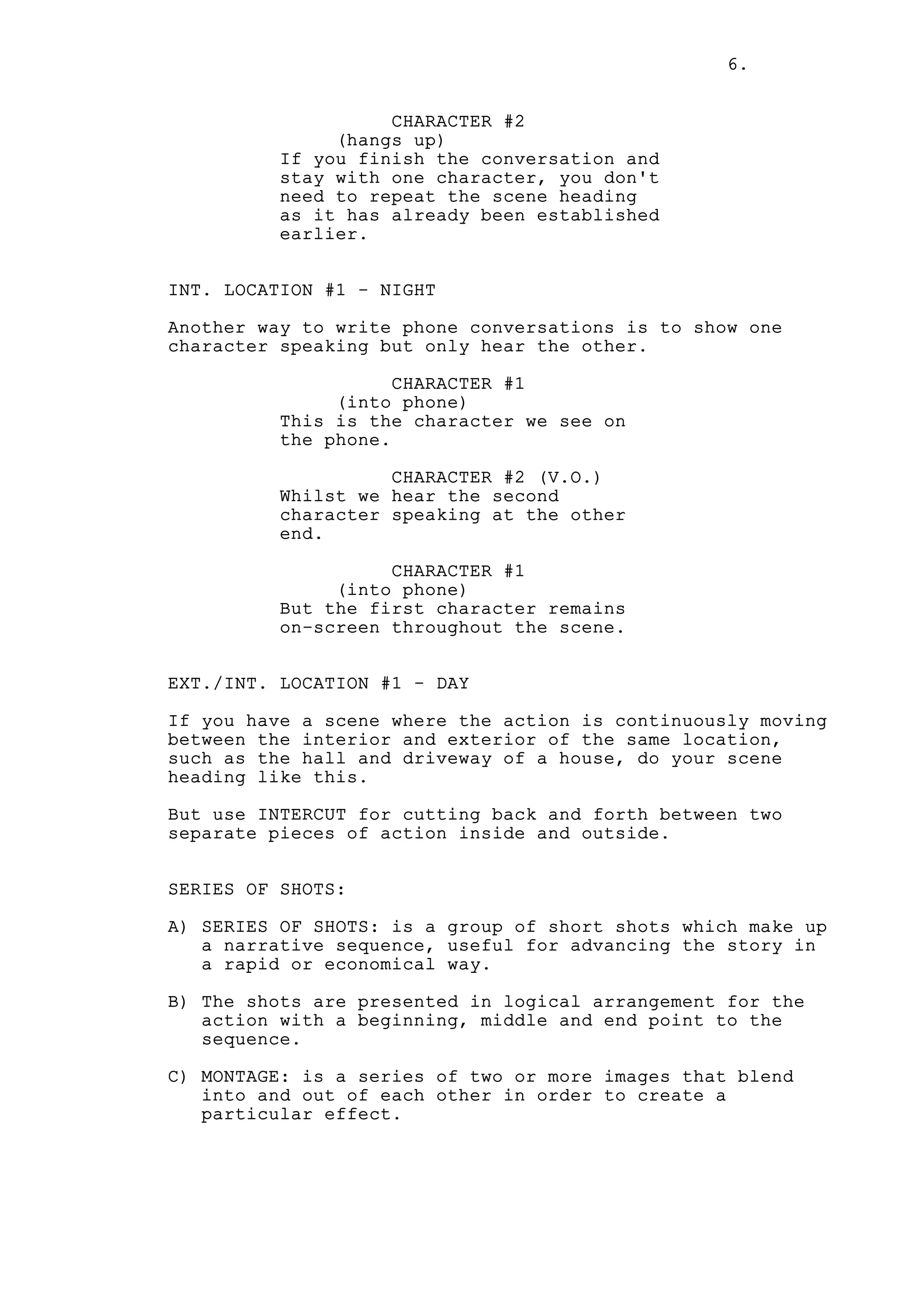 How to set out a Screenplay | PDF