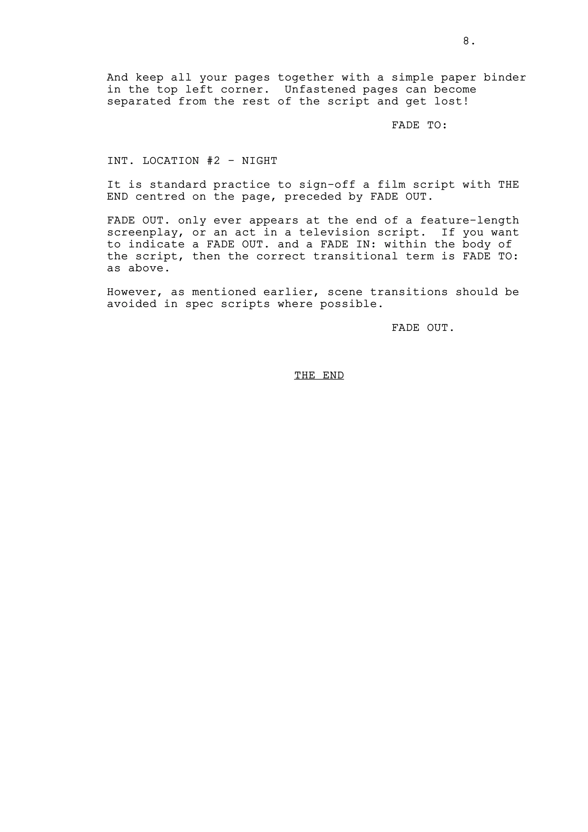 How to set out a Screenplay | PDF