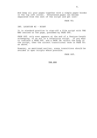 How to set out a Screenplay | PDF | Screenwriting | Content Production