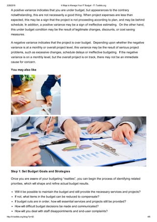 How to set realistic priorities for it budget planning it-toolkits | PDF