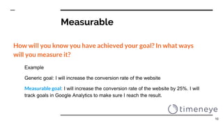 How To Set Smart Goals (with examples) by Timeneye | PPTX