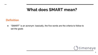 How To Set Smart Goals (with examples) by Timeneye | PPT