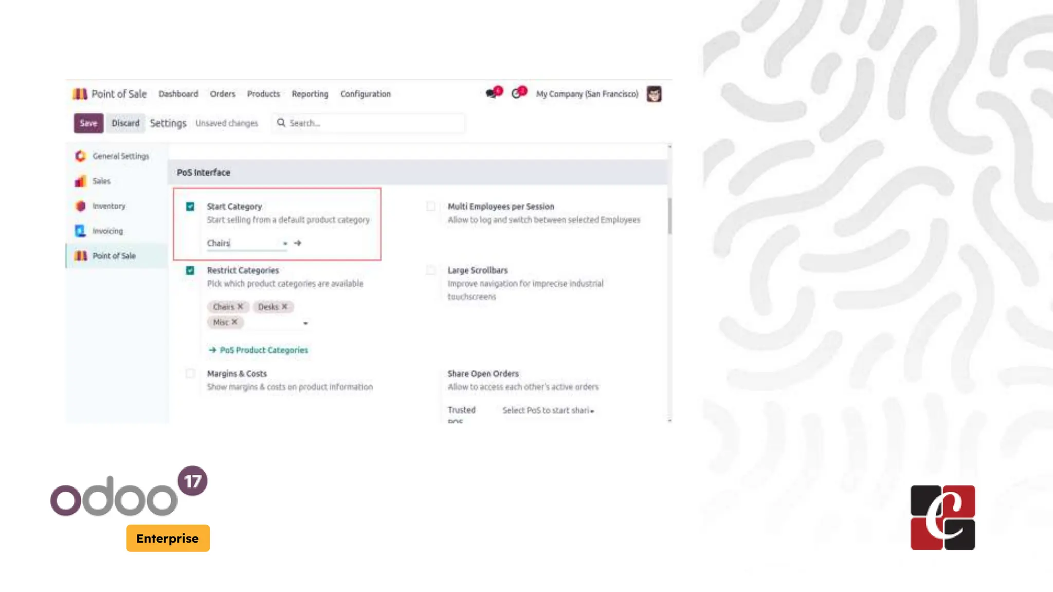 How to Set Start Category in Odoo 17 POS | PPTX