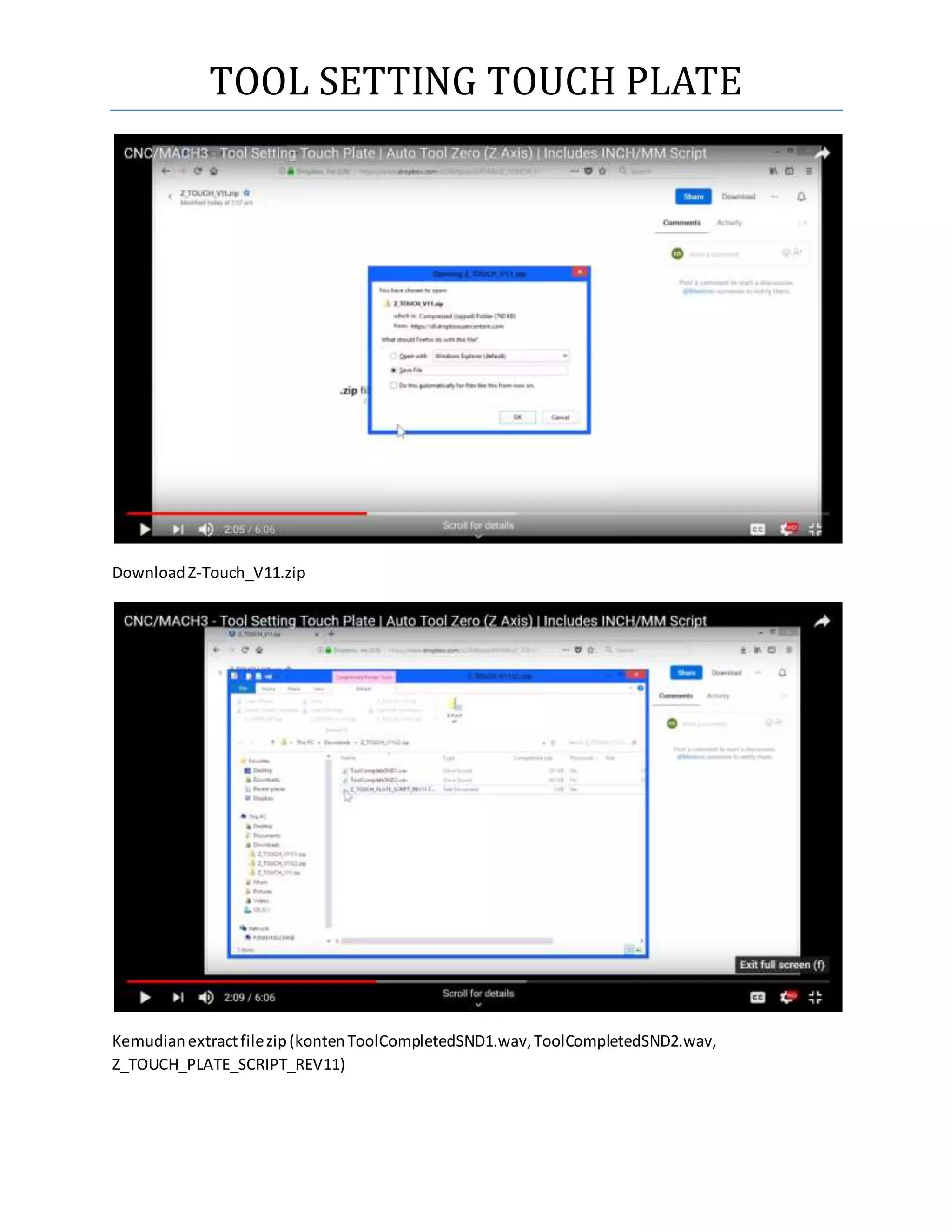 How to setting probe touch plate | DOCX