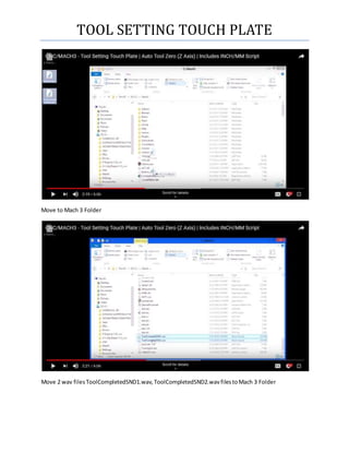 How to setting probe touch plate | DOCX
