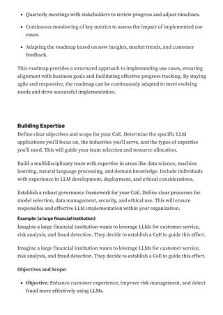 How To Setup A Center Of Excellence(COE) for Large Language Models ...