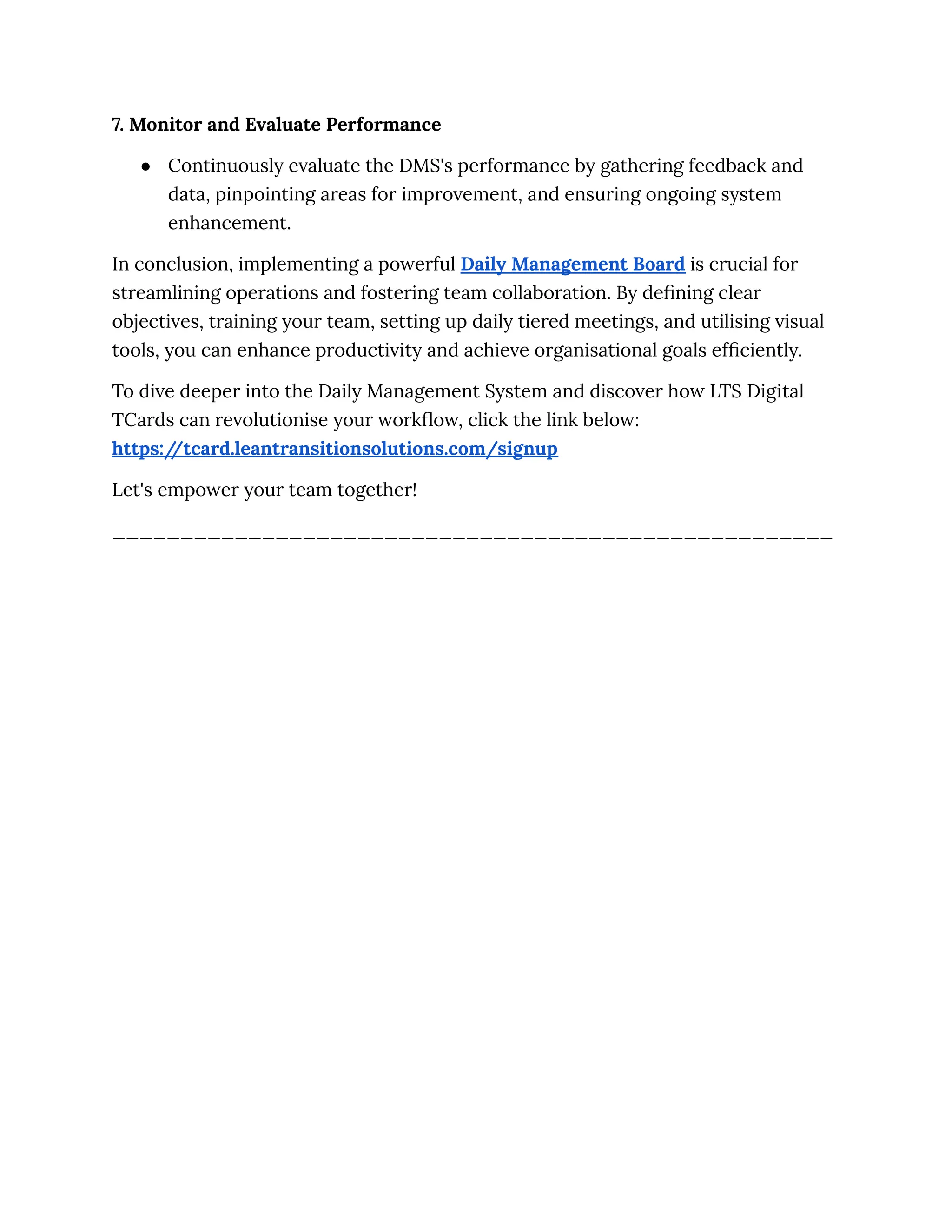 How to Setup a Lean Daily Management System | PDF