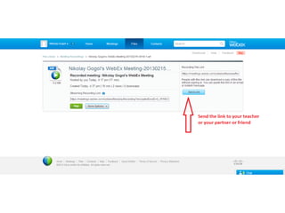 How to set up and use your own webex | PPT | Free Download