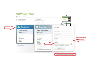 How to set up and use your own webex | PPT