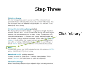 How to Set Up an ebrary Account | PPT