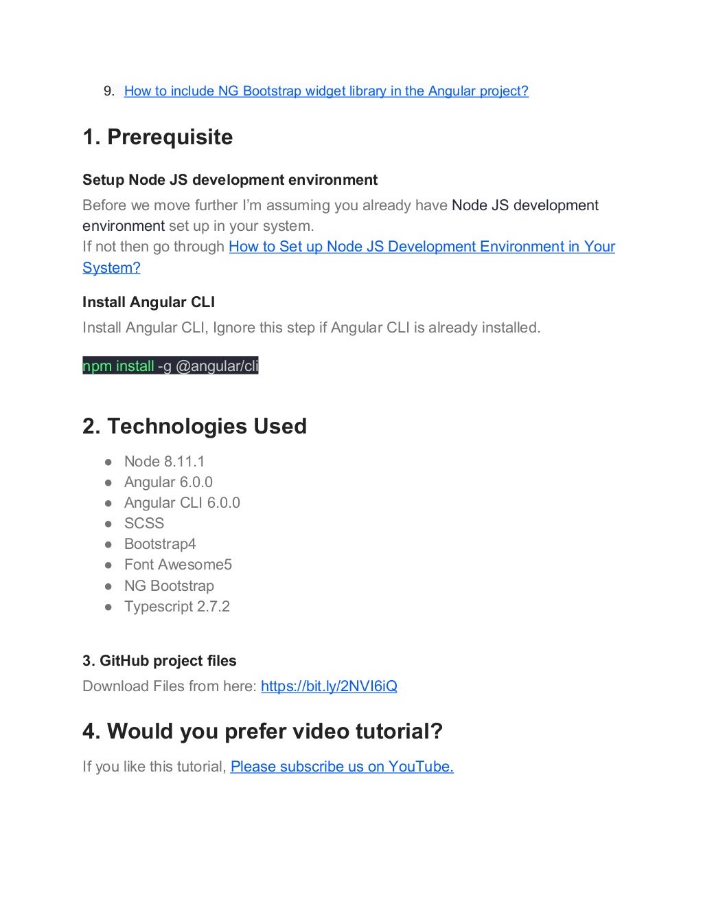 How To Setup Angular 6 Project Using Bootstrap 4 Sass Font Awesome5