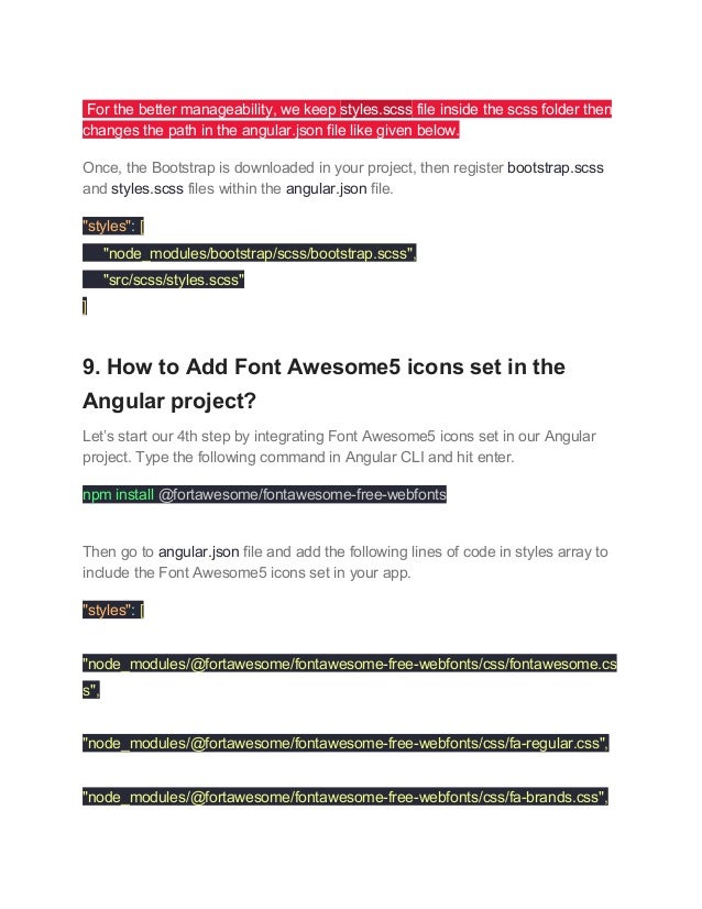 How To Setup Angular 6 Project Using Bootstrap 4 Sass Font Awesome5 And Ng Bootstrap
