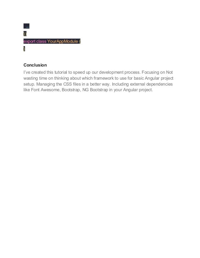 How To Setup Angular 6 Project Using Bootstrap 4 Sass Font Awesome5