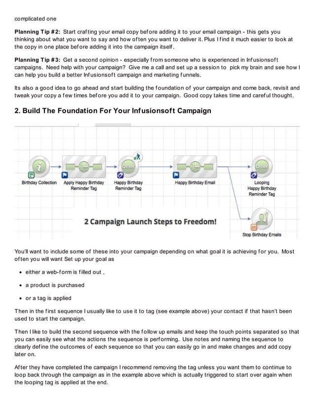 How to set up an infusionsoft campaign in 5 easy steps | PDF
