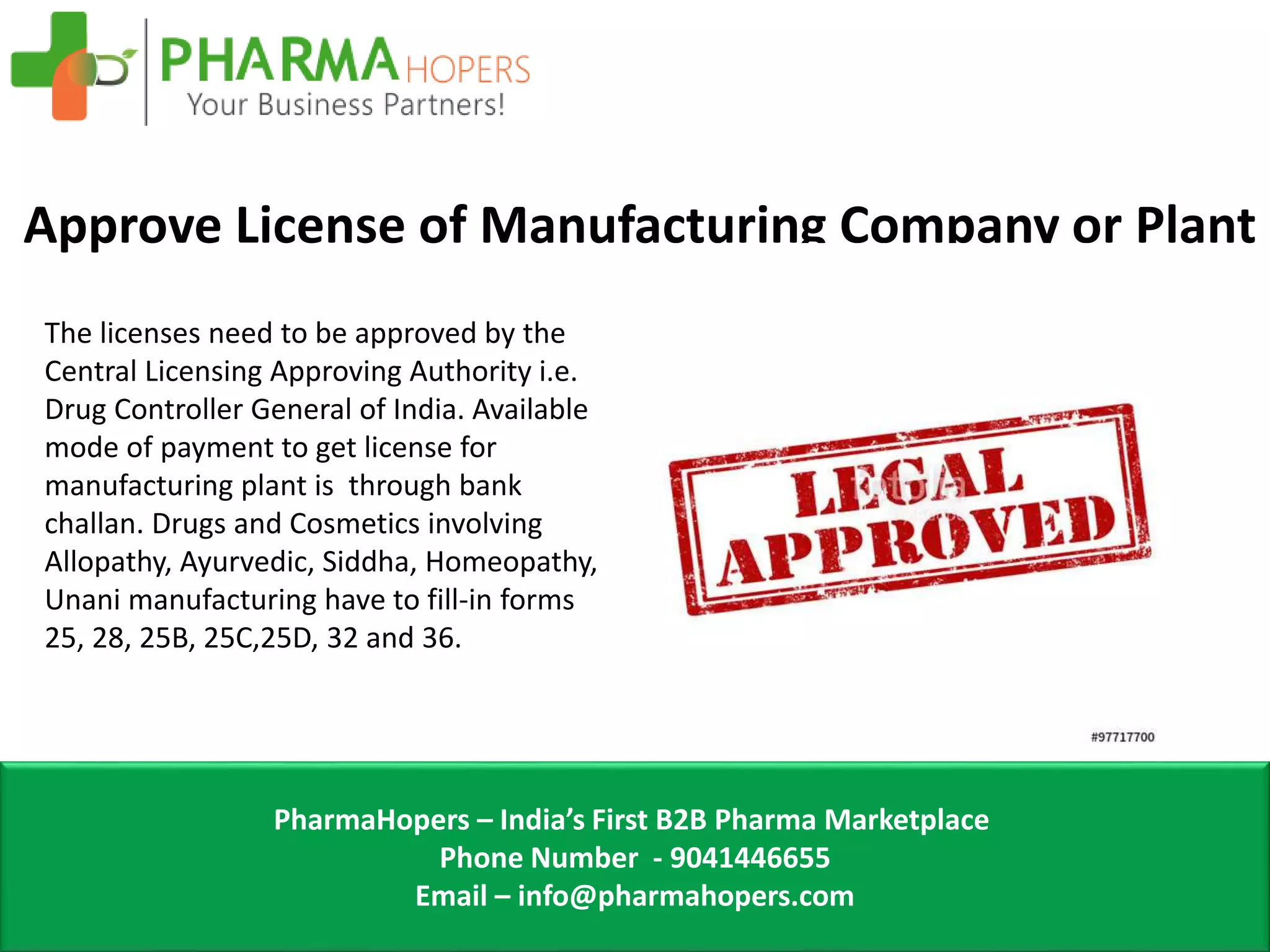 How To Set Up A Pharmaceutical Manufacturing Plant In India? | PPTX