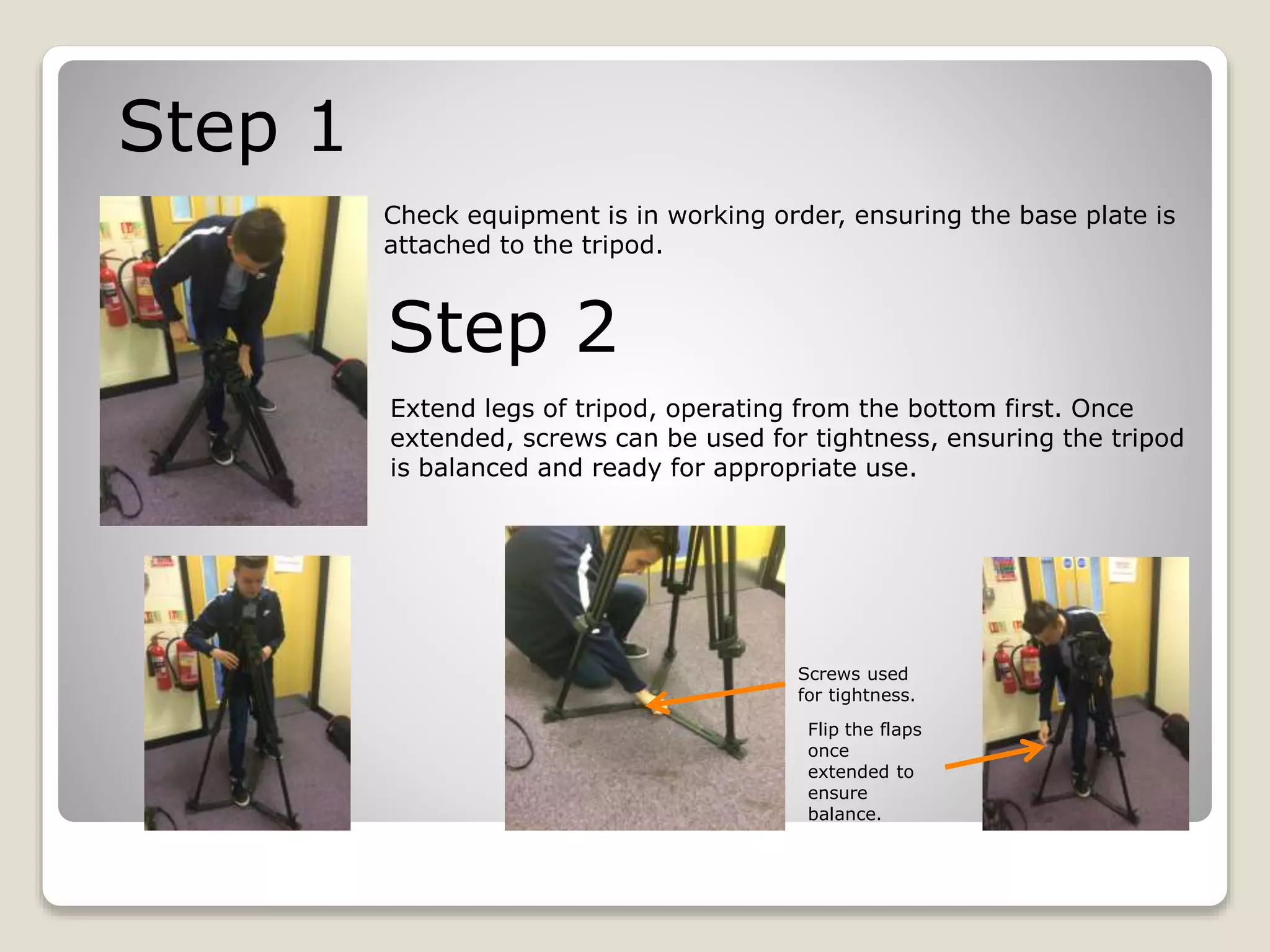 How to set up a tripod | PPTX
