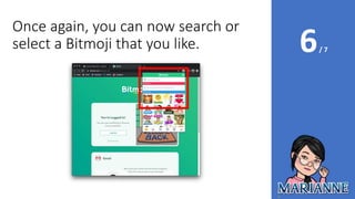 How to Setup Bitmoji | PPT