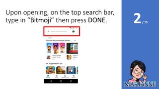 How to Setup Bitmoji | PPT