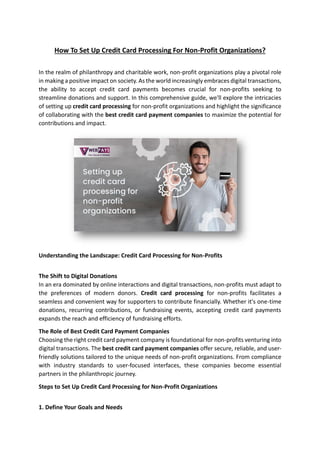 How To Set Up Credit Card Processing For NonProfit Organizations | PDF