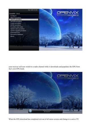 How to setup cross epg for sky uk on vix 3.0 | PDF