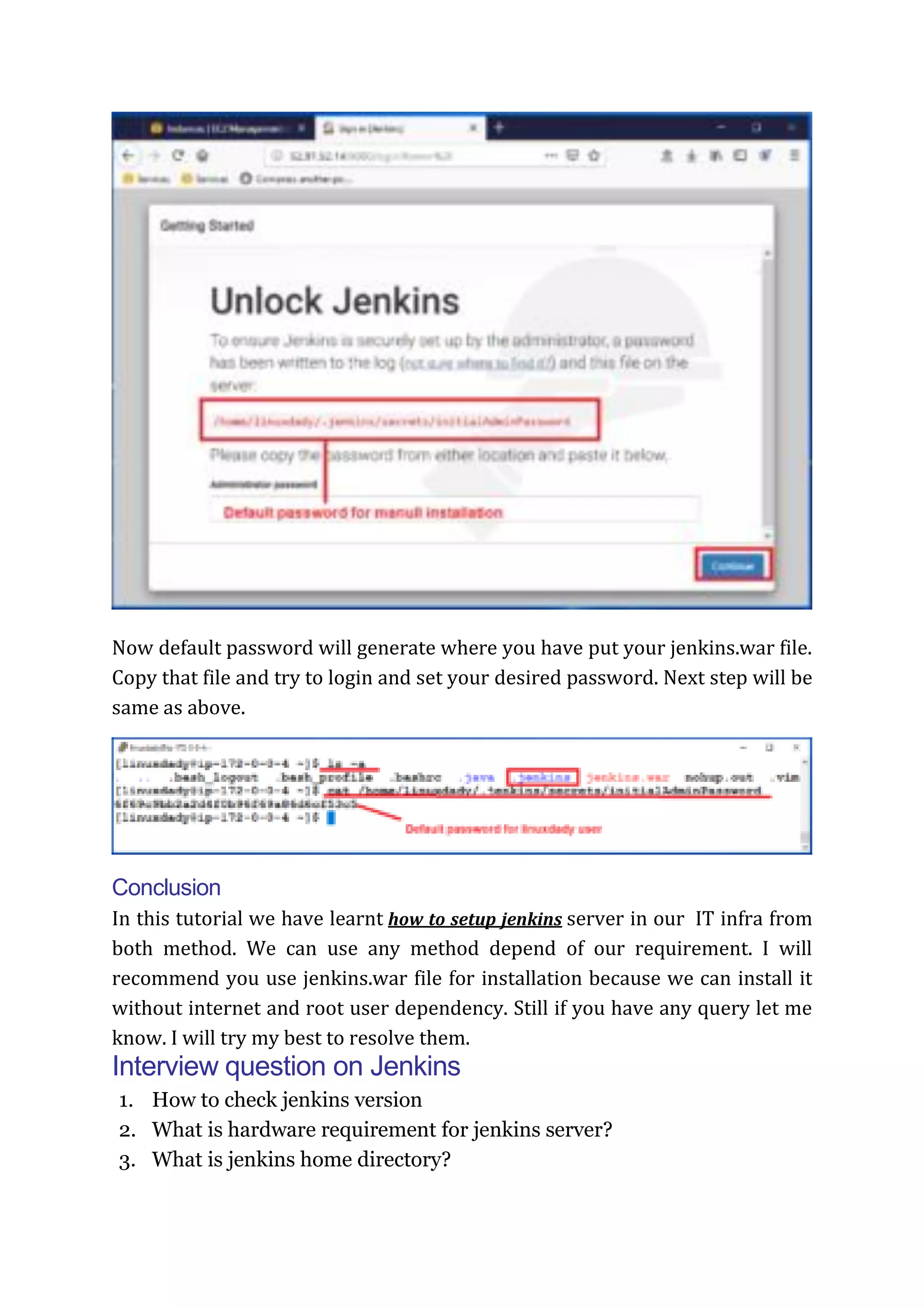How to setup jenkins | PDF