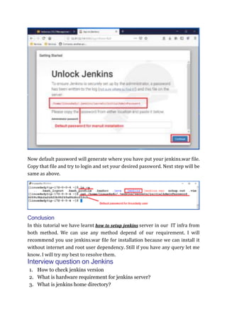 How to setup jenkins | PDF