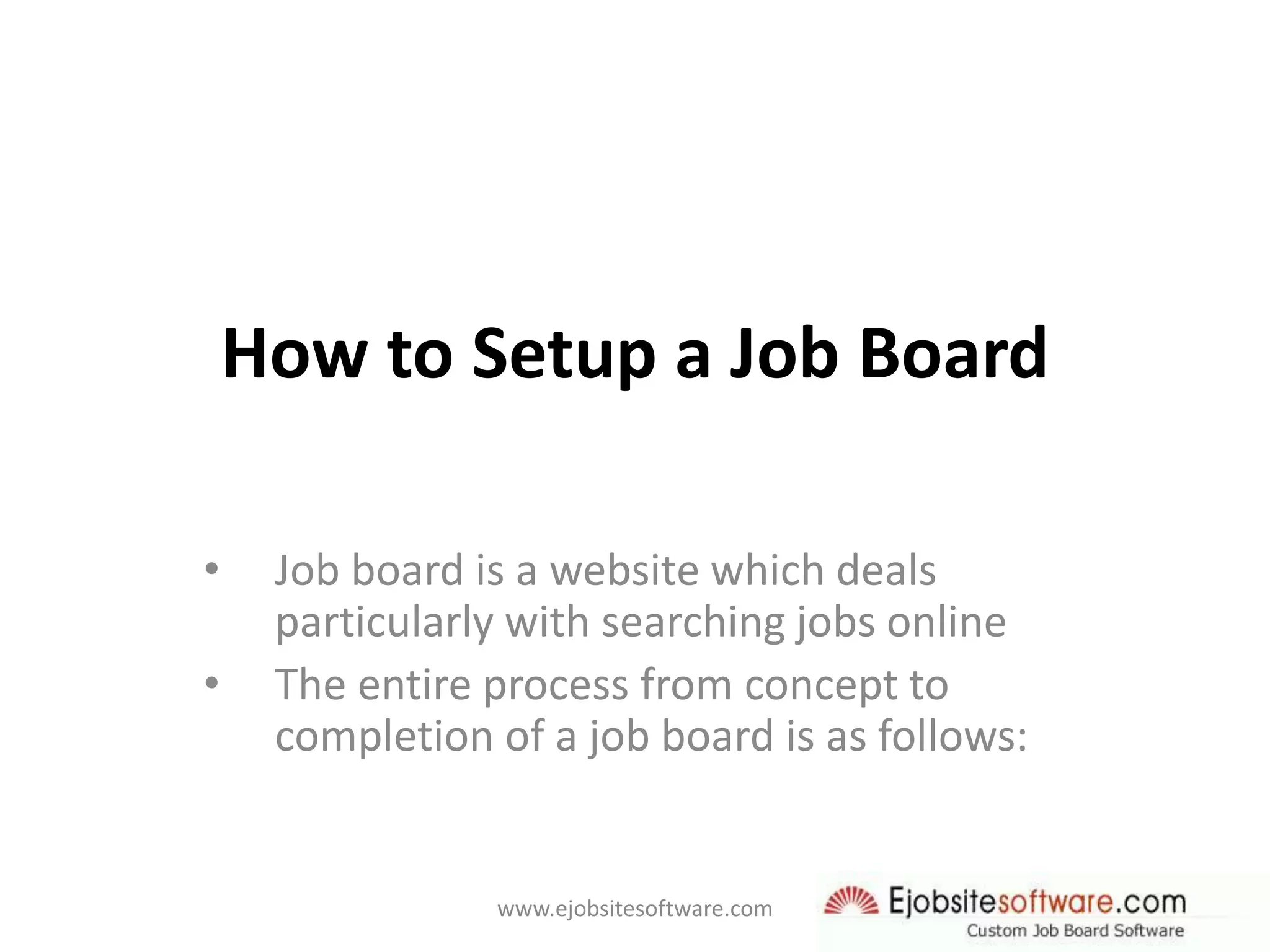 How to setup job board? | PPTX | Web Hosting | Internet