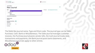 How to setup journals in Odoo 17 Accounting | PPTX