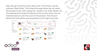 How to Setup Lunch in Odoo 18 - Odoo guides | PPTX