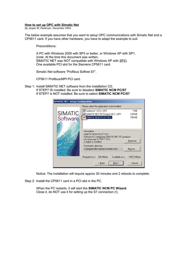 How to set up opc with simatic net | DOC | Operating Systems | Computer ...