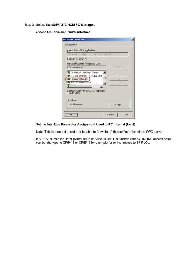 How to set up opc with simatic net | DOC | Operating Systems | Computer Software and Applications