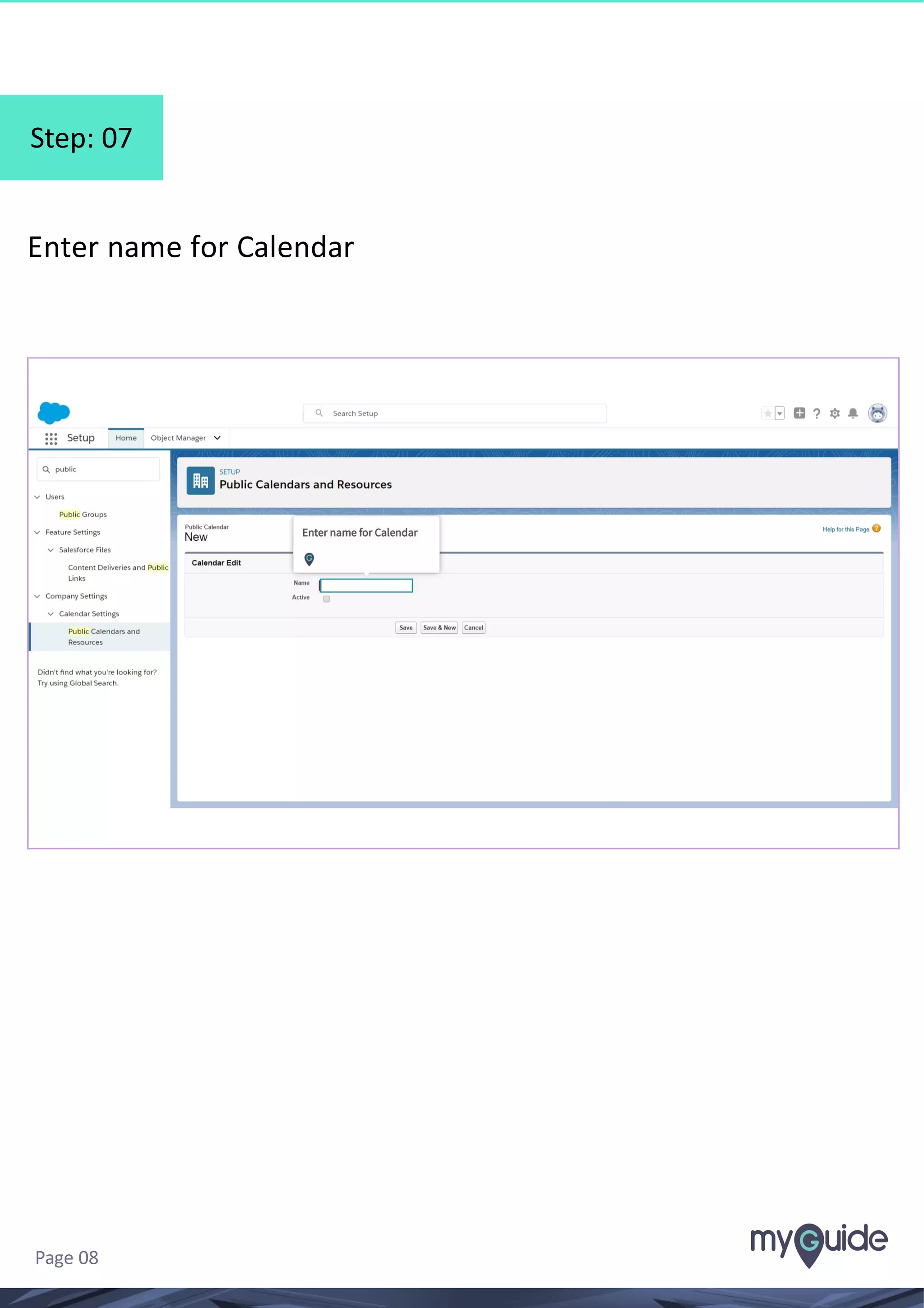 How To Setup Public Calendar In Salesforce Lightning #Salesforce | PDF
