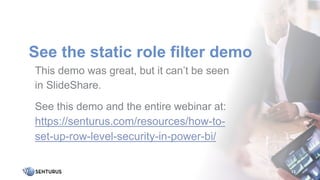 How to Set Up Row-Level Security in Power BI | PPTX