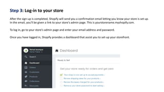 How to setup shopify store | PPTX