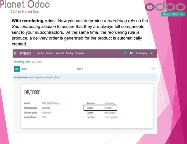 How to set up subcontracting in odoo 13 manufacturing | PPT