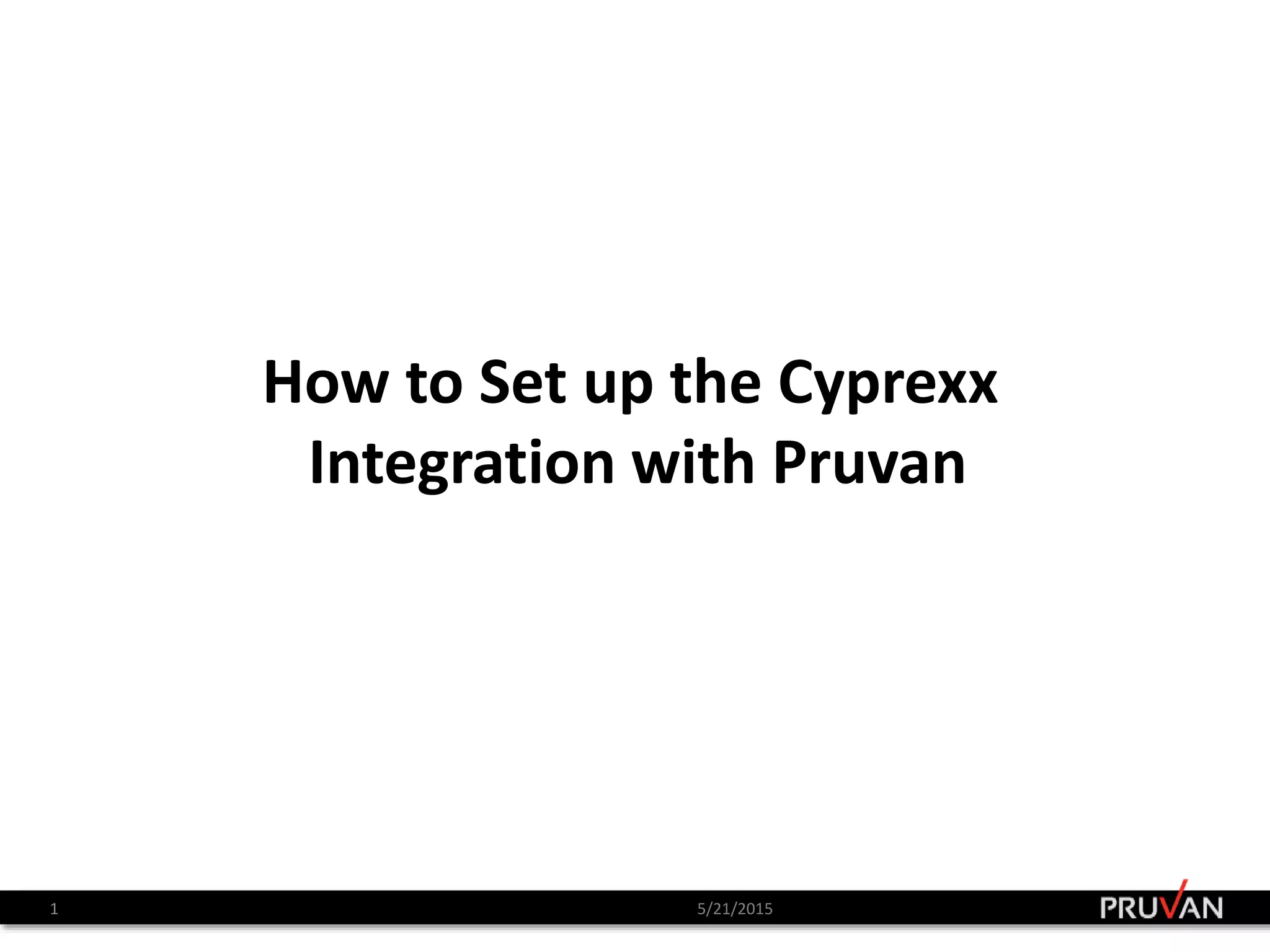 How to Set Up the Cyprexx Integration | PPT