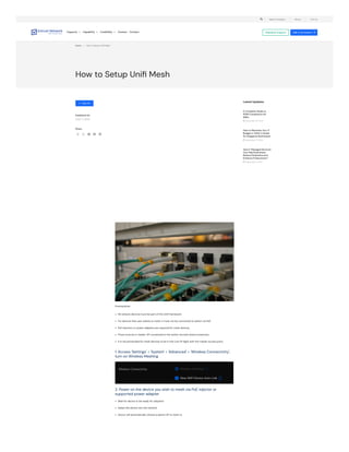 How to Setup Unifi Mesh at Entrust Network | PDF