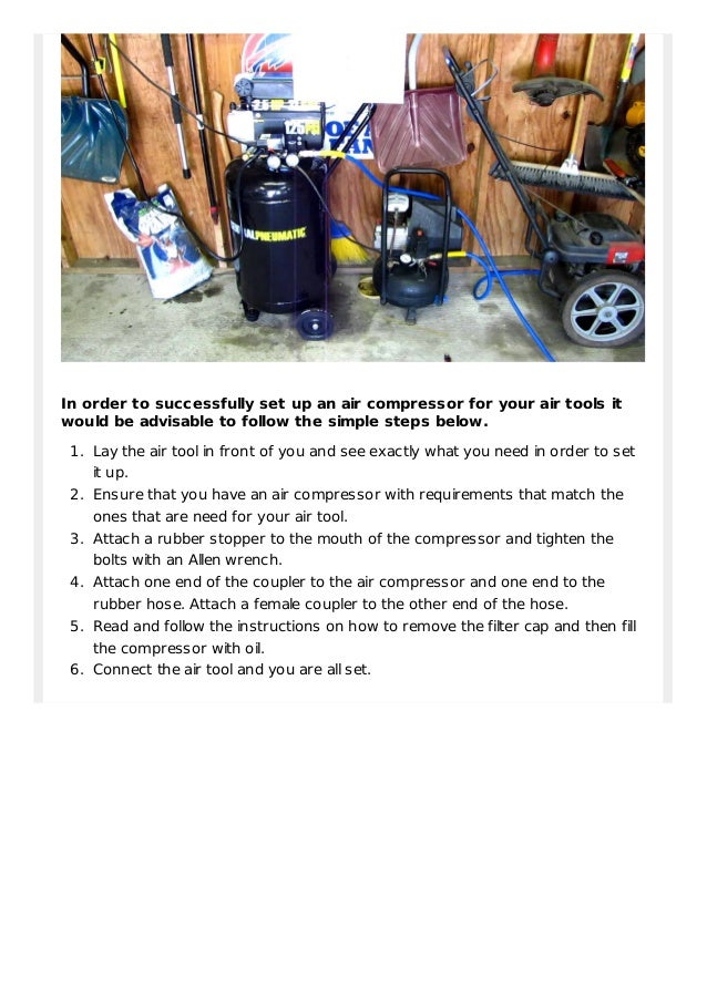 How to Set Up Air Compressor for Air Tools
