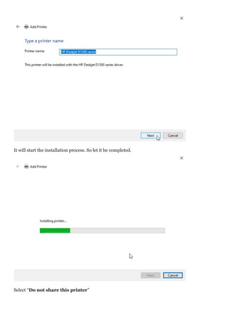 How to Share and configure a Printer in a network. | PDF